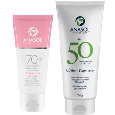 Kit Anasol 1 Corporal Fps 50 200g1 Protetor Clareador Fps 70 60g