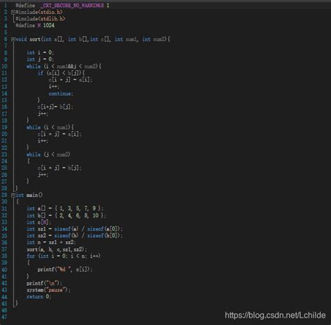 合并两个有序数组的三种方法 Csdn博客
