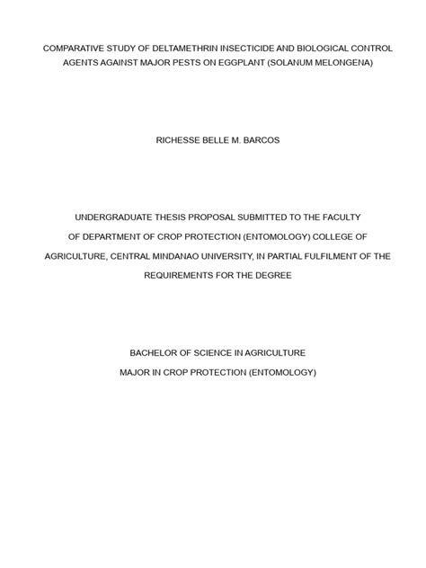 Thesis Pdf Pest Control Pesticide