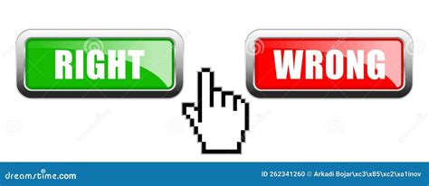 Right Or Wrong Web Buttons Stock Vector Illustration Of Abstract 262341260