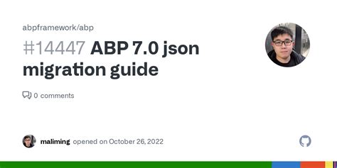 abp 7 0 json migration guide · issue 14447 · abpframework abp · github