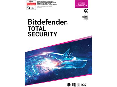 Bitdefender Total Security 3 Geräte 18 Monate MediaMarkt