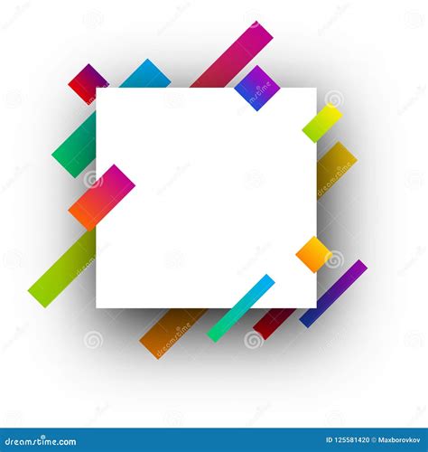 Colorful Square Abstract Background On White Stock Vector