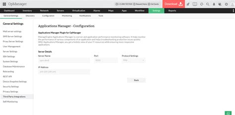 Integrating With Applications Manager Opmanager Help