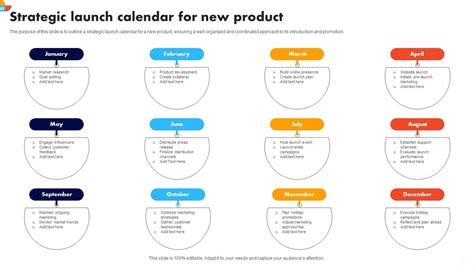 Strategic Launch Calendar For New Product Ppt Presentation