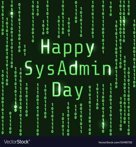 Happy Sysadmin Day Royalty Free Vector Image VectorStock