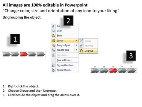Strategy PowerPoint Template Arrow Process Stage Style Design
