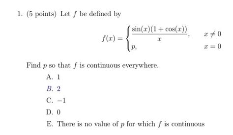 solved 1 5 points let f be defined by