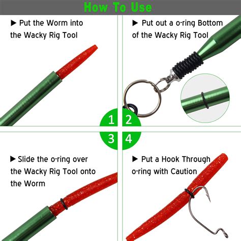 Buy Jshanmei Bass Wacky Worm Fishing Lure Kit Soft Plastic Fishing