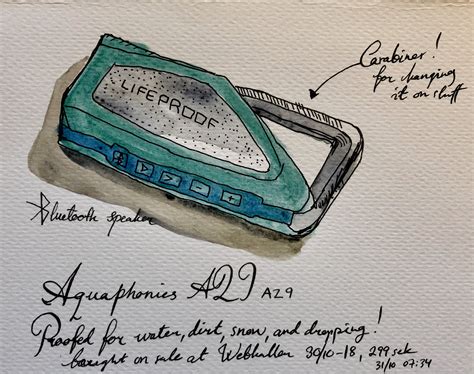 Bluetooth Speaker Morning Sketch Watercolors On The Fly