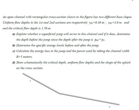 Solved An Open Channel With Rectangular Cross Section Shown Chegg