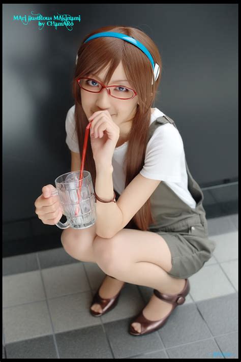 Cosplay Beuty Neon Genesis Evangelion Mari Illustrious Makinami