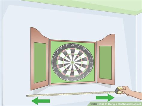 How To Hang A Dartboard Cabinet Steps With Pictures