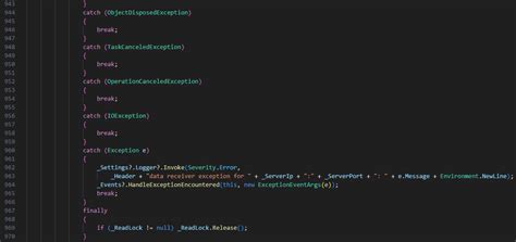 Precious Exceptions Silently Ignored Issue Dotnet WatsonTcp GitHub