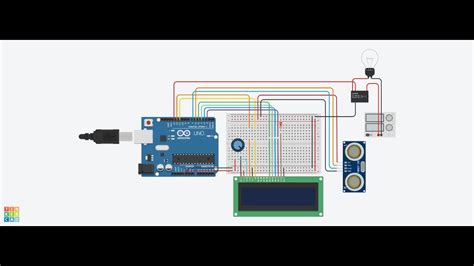 Lampu Otomatis Dengan Sensor Ultrasonik Simulasi Arduino Tinkercad Youtube