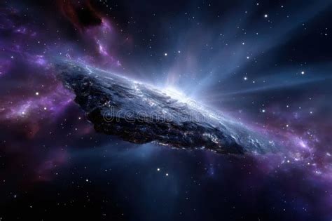 Cosmic Phenomena Showcase A Rotating Celestial Body In Deep Space With