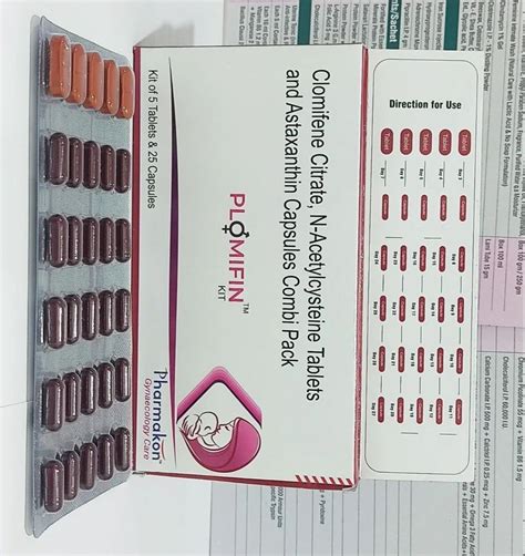 Clomifene Citrate N Acetylcysteine Tablets And Astaxanthin Capsules Combi Pack At ₹ 180stripe