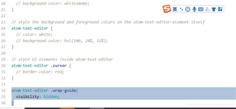 如何解决atom编辑文本时中间的竖线问题去掉atom中间竖线 Csdn博客