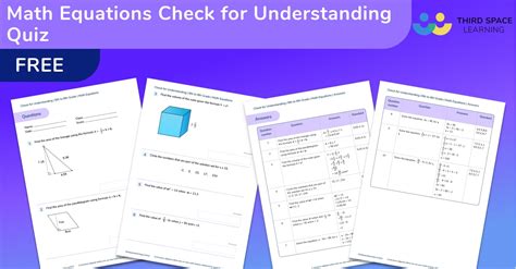 [free] Math Equations Check For Understanding Quiz Third Space Learning