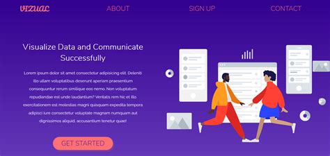 Github Mariascode Vizualmu Vizualmu Mockup For A Data Communication Company