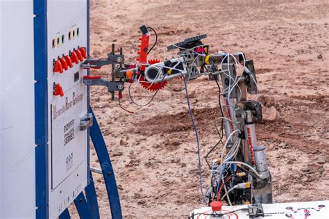 Mars Rover Robotic Arm In University Rover Challenge Utah Usa Stock