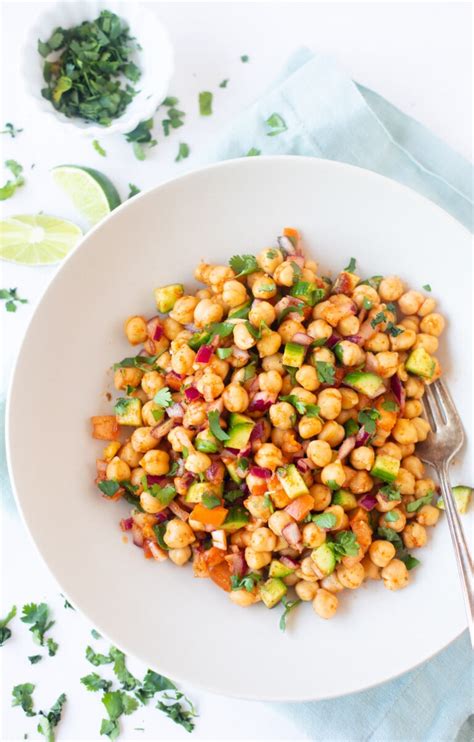 Healthy Chickpea Salad Piping Pot Curry