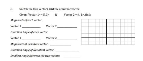 Solved Sketch The Two Vectors And The Resultant Vector Chegg Com