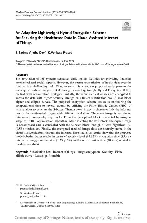 an adaptive lightweight hybrid encryption scheme for securing the