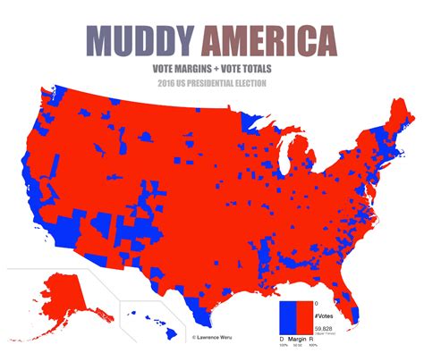 2016 Us Presidential Election Maps By Population Vs Land Area Brilliant Maps