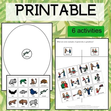 The Greedy Python Unit Read Aloud Books And Activities For Special