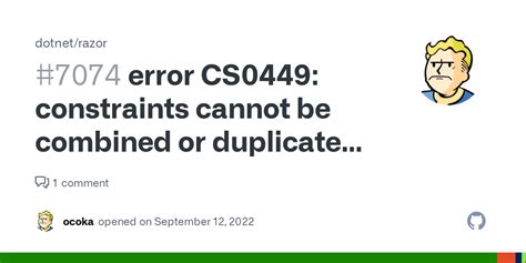 Error Cs0449 Constraints Cannot Be Combined Or Duplicated And Must Be Specified First In The