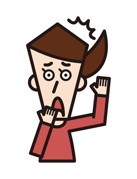 놀란 사람 여성 의 삽화 무료 일러스트 소재집 Kukukeke