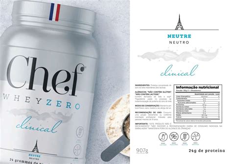 Whey Protein Zero Lactose 907g Chef Whey Neutro Clinical Hub