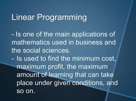 Linear Programming Ppt