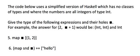 Solved The Code Below Uses A Simplified Version Of Haskell