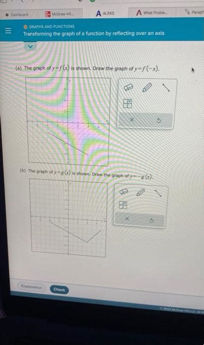 Solved Transforming The Graph Of A Function By Reflecting