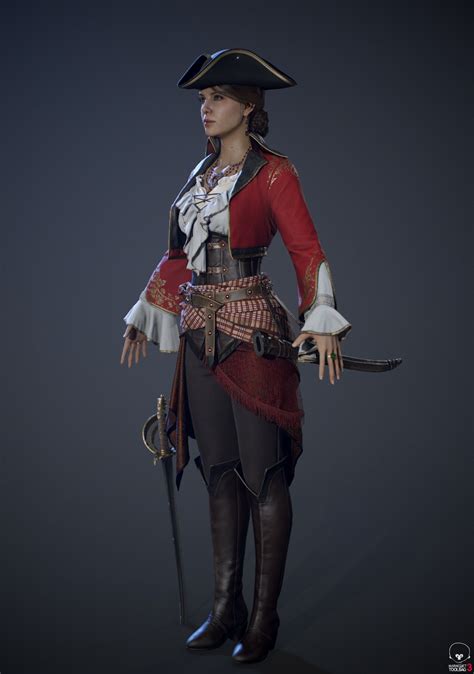 Artstation Charlize The Pirate Realtime Character Georgian Avasilcutei Pirates Character