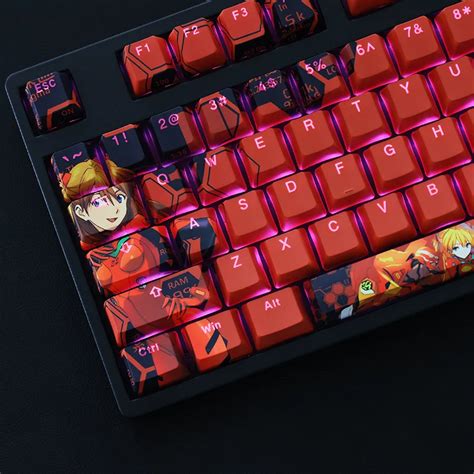 1 Set Pbt Dye Subbed Keycaps Two Dimensional Cartoon Anime Gaming Key