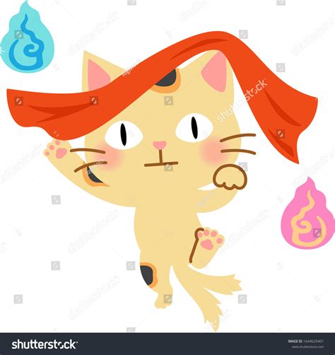 Japanese Yokai Cat Dancing Stock Vector Royalty Free 1644629401 Shutterstock