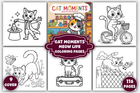 Cat Moments Coloring Book Inspo