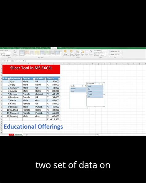 slicer tool ms excel slicer slicers excelfunction exceltutorial