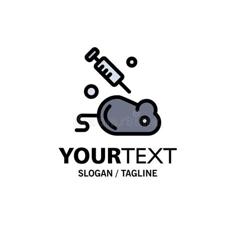 Experiment Laboratory Mouse Science Blue Solid Logo Template Place
