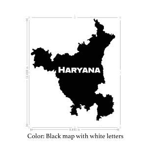 Haryana Map Car Decal Etsy