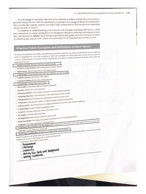 Identifying Values Exercise Pdf