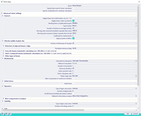 Solver Setup