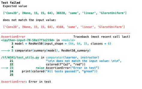 ResNet Error In Excercise Week Convolutional Neural Networks DeepLearning AI