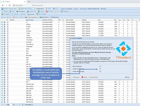 How To Configure TVheadend Server Dirty Optics