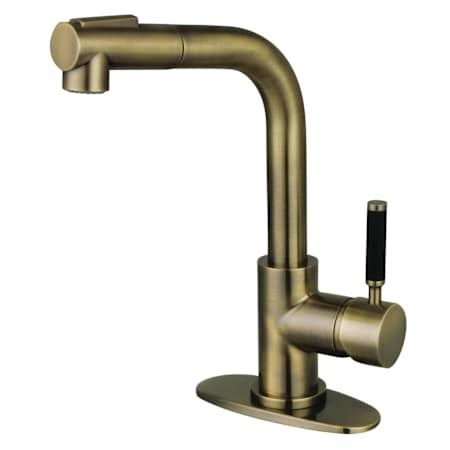 Kingston Brass Ls241dklab Kaiser 18 Gpm Single Hole Pull Out Kitchen