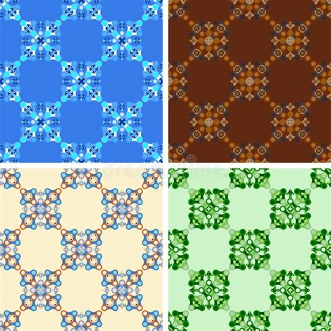 Seamless Abstract Art Pattern Set Stock Illustration Illustration Of Brown Form