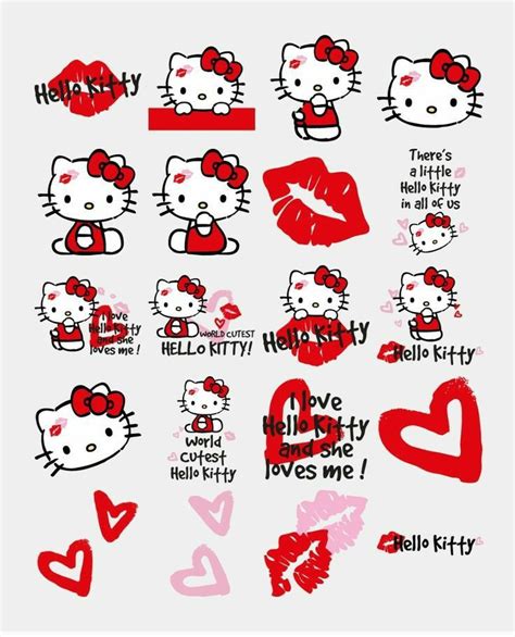 Hello Kity Sticker💌♡ Стикер арт Эскизы открыток Бумажные подарки